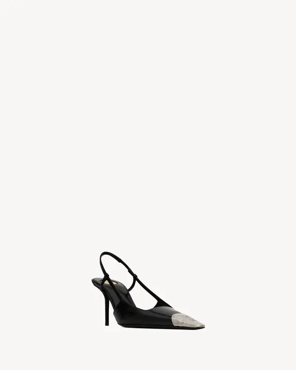 Saint Laurent Jeanne Slingback Pumps - Black
