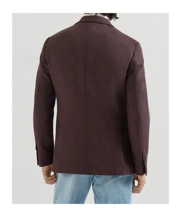 Brunello Cucinelli Mouliné Virgin-wool Twill Deconstructed Blazer