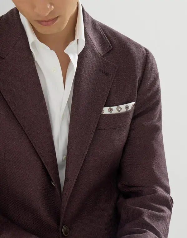 Brunello Cucinelli Mouliné Virgin-wool Twill Deconstructed Blazer