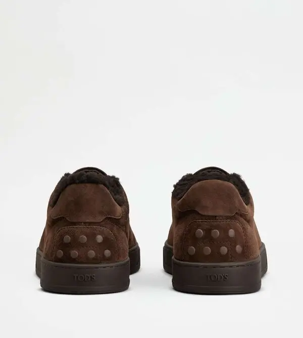 TOD'S Suede Shearling Lined Sneakers
