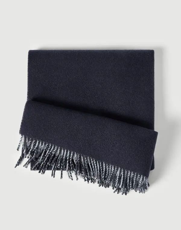 Brunello Cucinelli Wool And Cashmere Knit Scarf