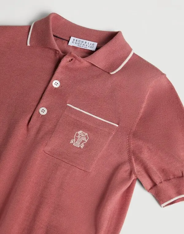 Brunello Cucinelli Logo Knitted Polo Shirt