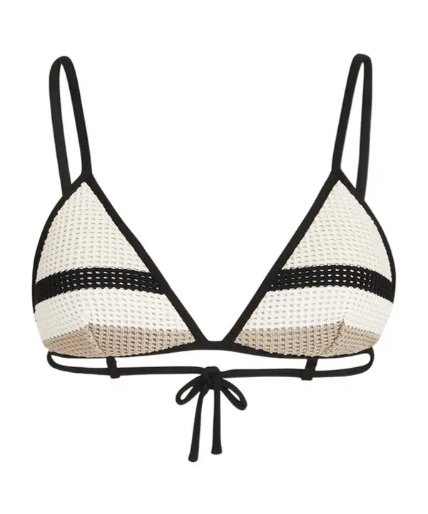 Brunello Cucinelli Cotton Net Knit Bikini Top