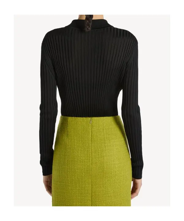 Balmain Buttoned Ribbed Knit Cardigan