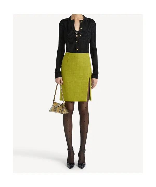 Balmain Buttoned Ribbed Knit Cardigan