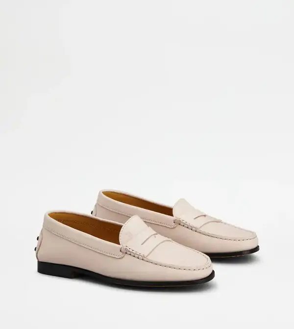 TOD'S Round-toe Loafers With Monogram Patchwork
