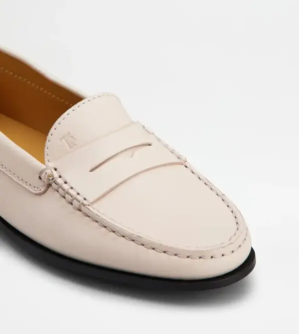 TOD'S Round-toe Loafers With Monogram Patchwork
