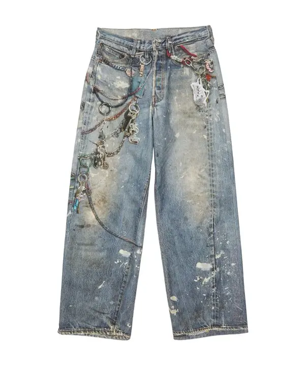 Acne Studios Loose Fit Wide Leg Jeans