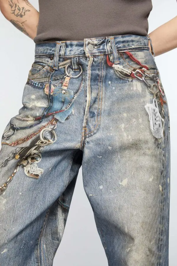 Acne Studios Loose Fit Wide Leg Jeans