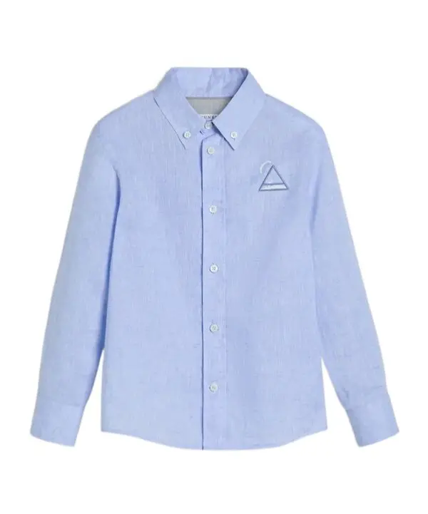 Brunello Cucinelli Button-down Collar Motif Linen Shirt