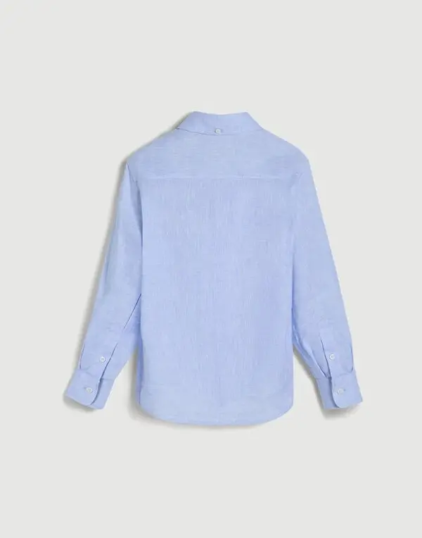 Brunello Cucinelli Button-down Collar Motif Linen Shirt