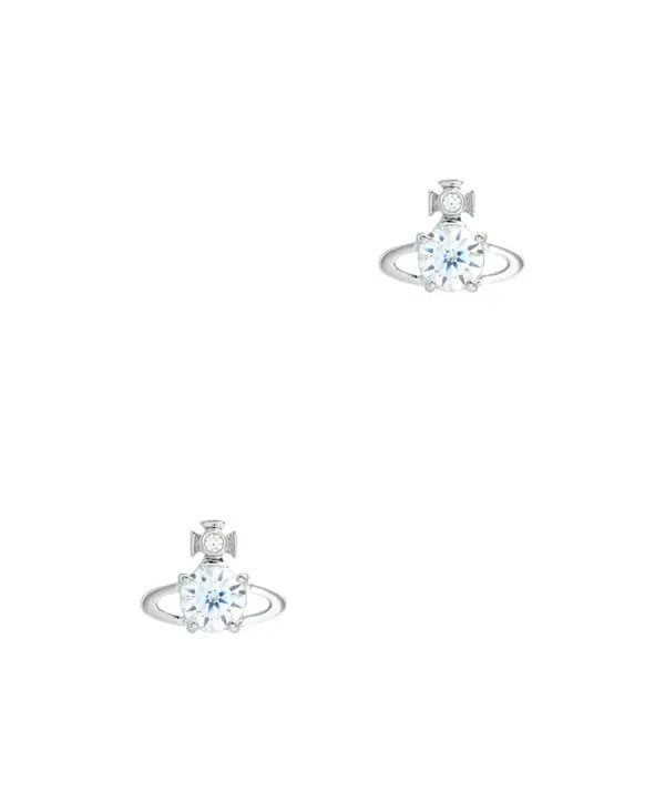 VIVIENNE WESTWOOD Reina Crystal-embellished Orb Stud Earrings - White