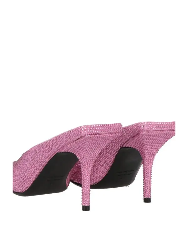 Balenciaga Crystal-embellished Leather High Heel Mules