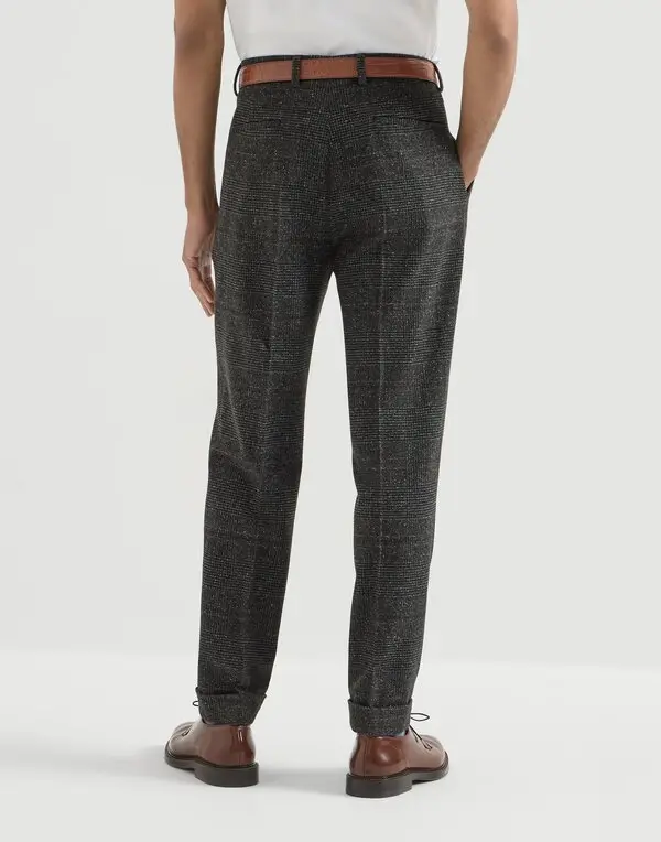 Brunello Cucinelli Prince Of Wales Flannel Trousers