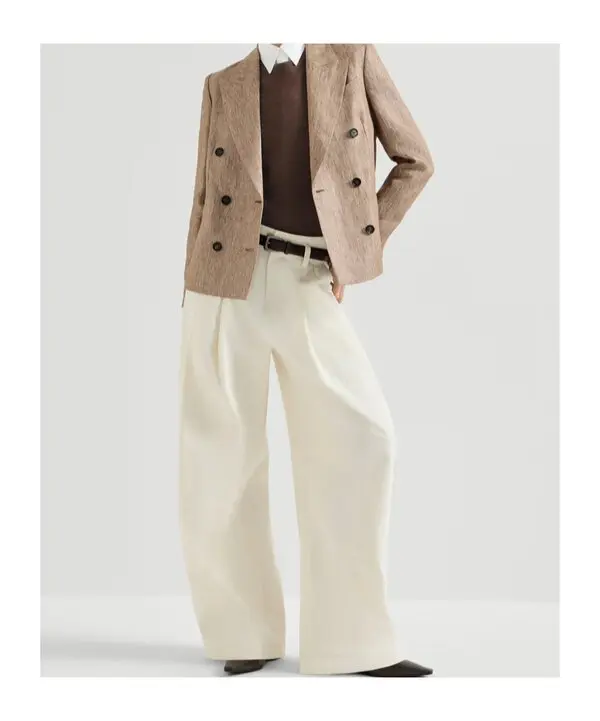 Brunello Cucinelli Cashmere Knit T-shirt With Monili