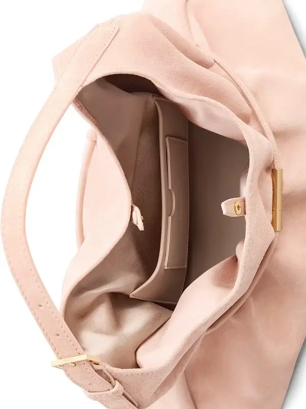 Balmain Sphynx Medium Bag In Suede - Pink