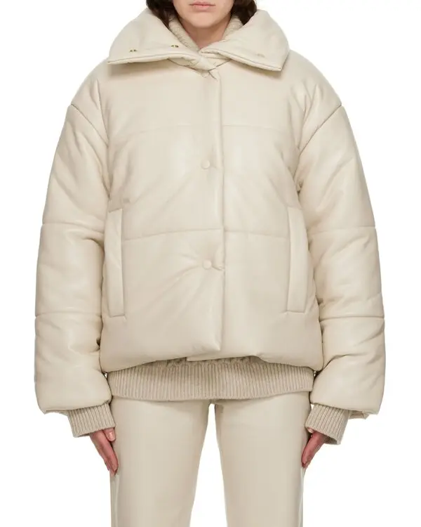 Nanushka High-neck Puffer Jacket With Satin Lining
