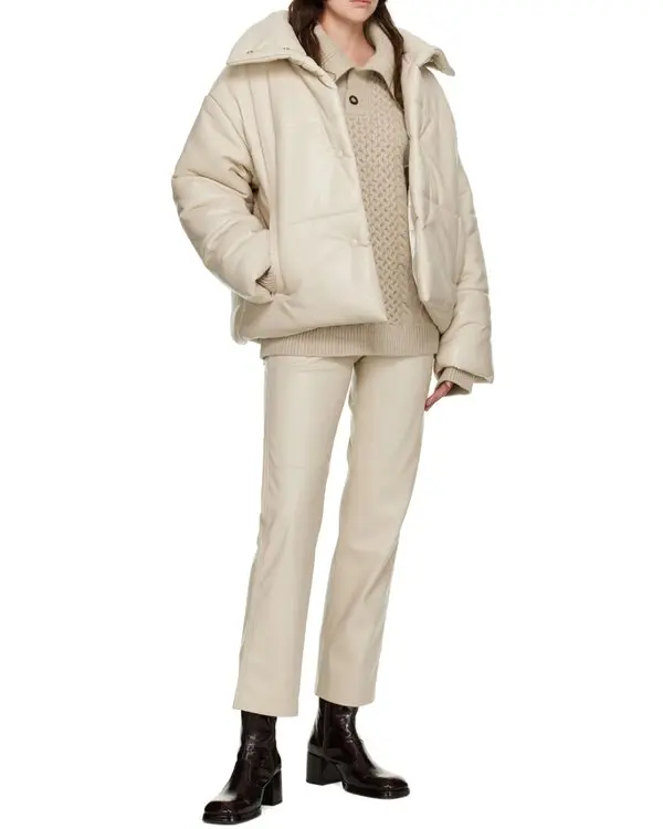 Nanushka High-neck Puffer Jacket With Satin Lining