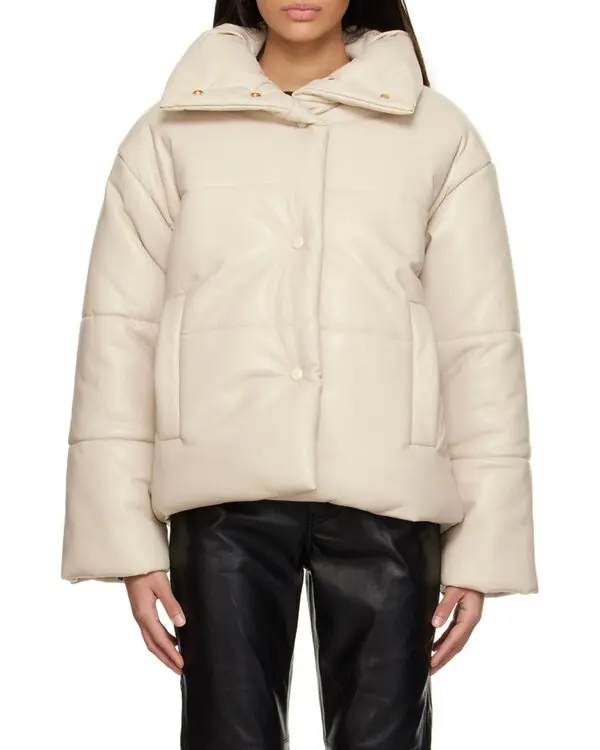 Nanushka High-neck Puffer Jacket With Satin Lining