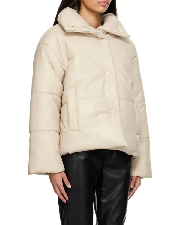 Nanushka High-neck Puffer Jacket With Satin Lining