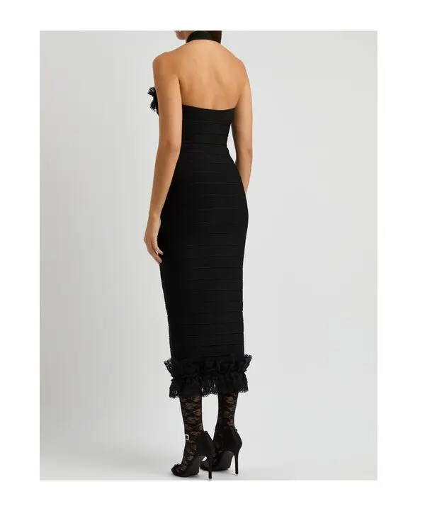SELF-PORTRAIT X Christopher Kane Lace-trimmed Midi Dress