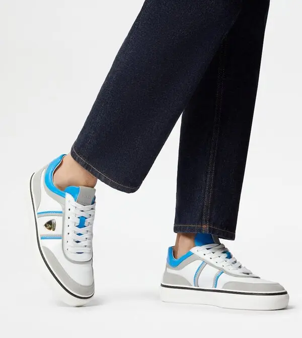 TOD'S Automobili Lamborghini Panelled Lace-up Leather Sneakers