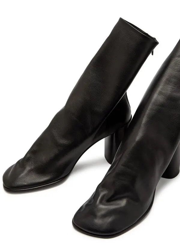 LEMAIRE Glove 80 Leather Ankle Boots
