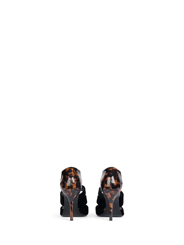 Balmain Velvet And Printed Patent Leather Pumps