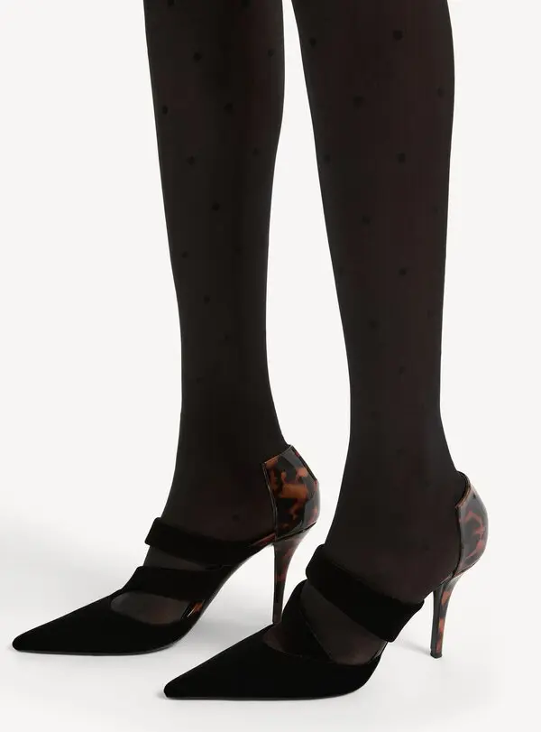Balmain Velvet And Printed Patent Leather Pumps