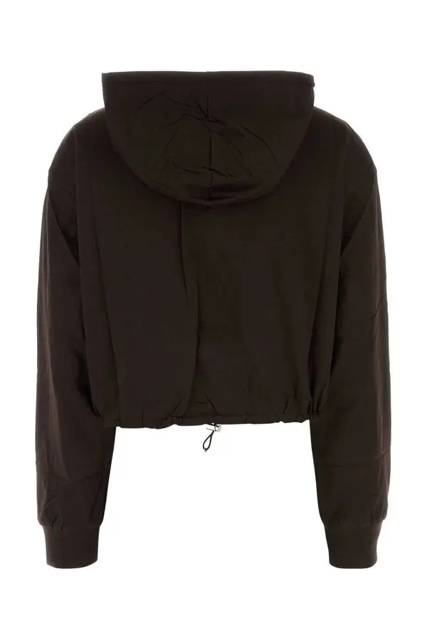 Prada Half-zipped Drawstring Hoodie