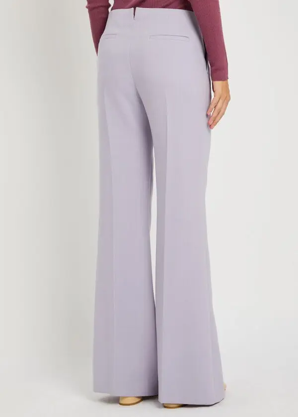 Chloé Pintuck Flared-leg Wool Trousers