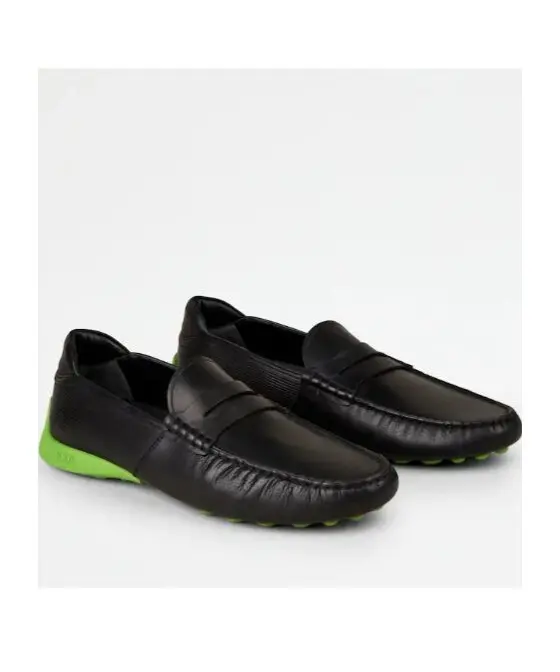 TOD'S Logo Loafers With Exposed Hand Stitching And Pebble Outsole