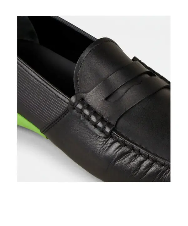 TOD'S Logo Loafers With Exposed Hand Stitching And Pebble Outsole