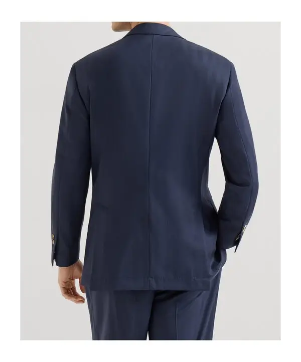 Brunello Cucinelli Virgin-wool Chevron Tailor Blazer With Peak Lapels