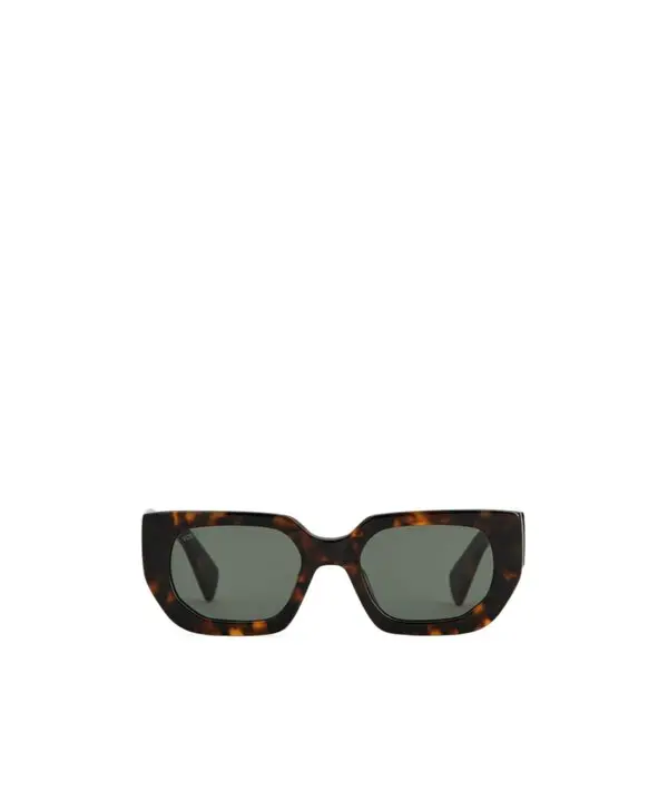 TOD'S Geometric Acetate Sunglasses With T Timeless Logo - Gray