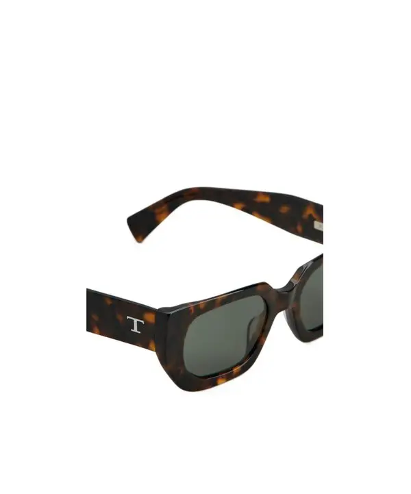 TOD'S Geometric Acetate Sunglasses With T Timeless Logo