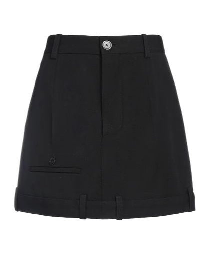 Balenciaga Mini Skirt With Single-button Zipper