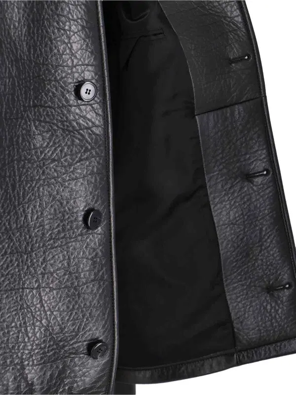 Prada Long Sleeve Leather Jacket