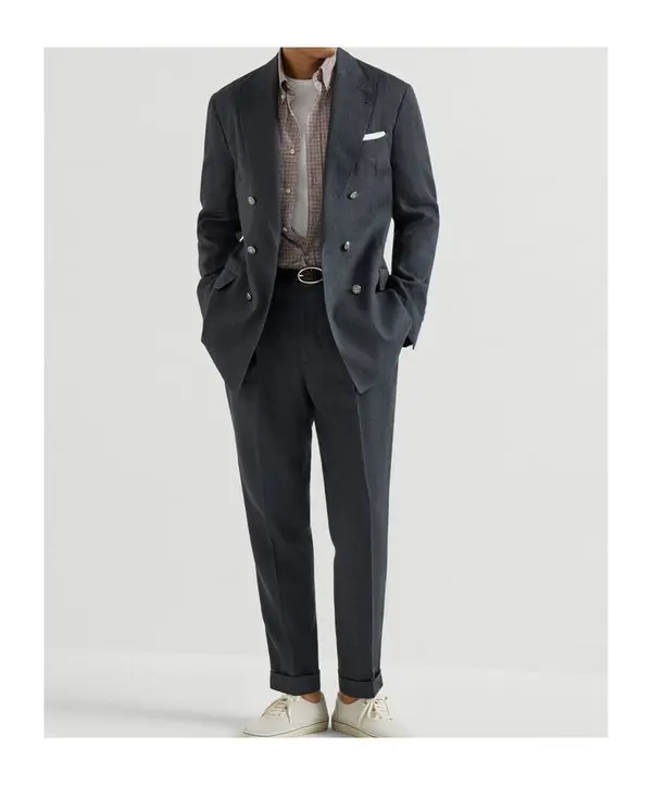 Brunello Cucinelli Flower-print Twill Shirt - Gray