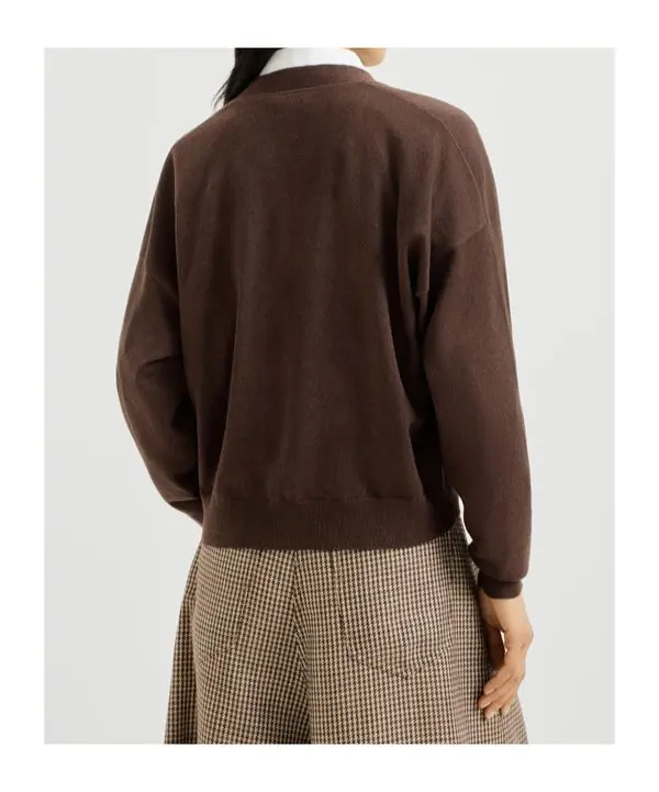 Brunello Cucinelli Cashmere Cardigan With Monili Detailing