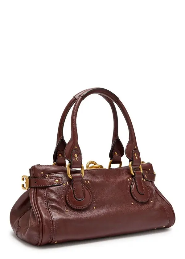 Chloé Paddington Grained Leather Shoulder Bag