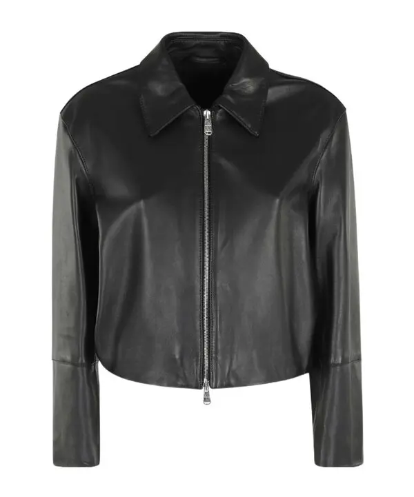 DONDUP Long-sleeved Leather Jacket
