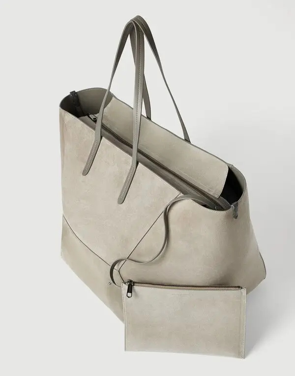 Brunello Cucinelli Large Suede Tote Bag