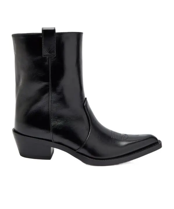 Khaite Clive 35 Leather Ankle Boots