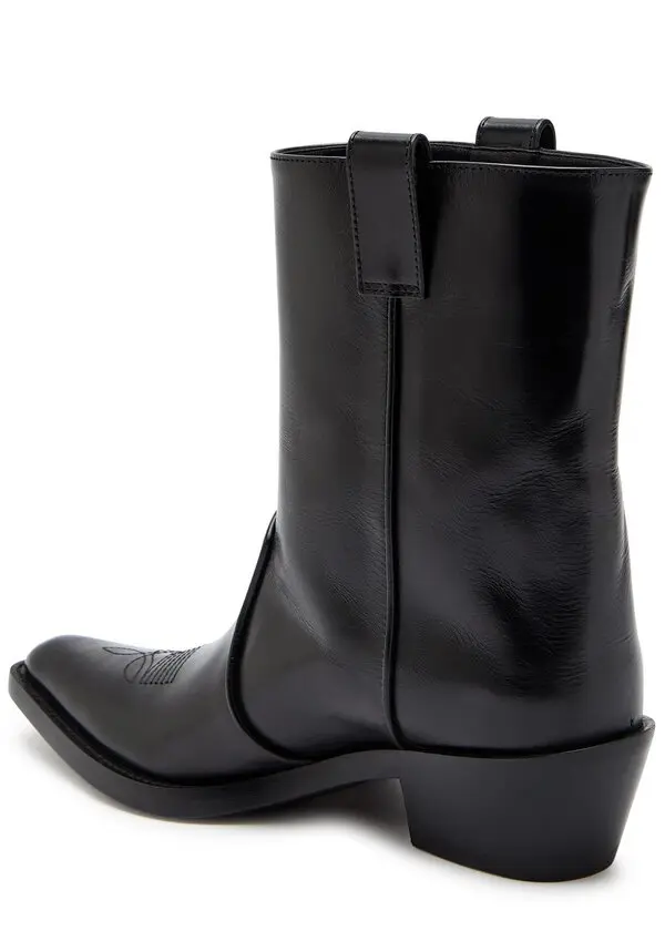 Khaite Clive 35 Leather Ankle Boots