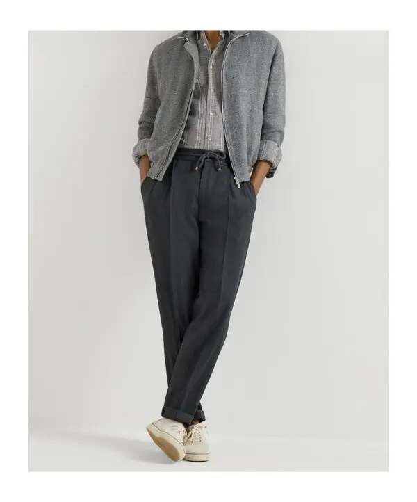 Brunello Cucinelli Pleated Drawstring Trousers