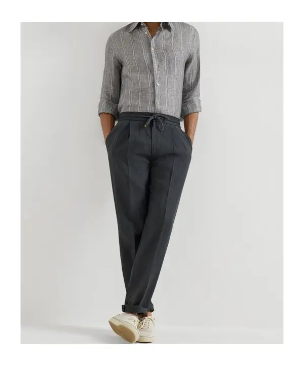 Brunello Cucinelli Pleated Drawstring Trousers