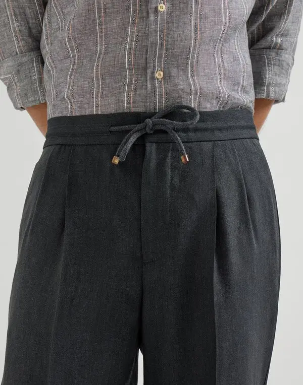 Brunello Cucinelli Pleated Drawstring Trousers