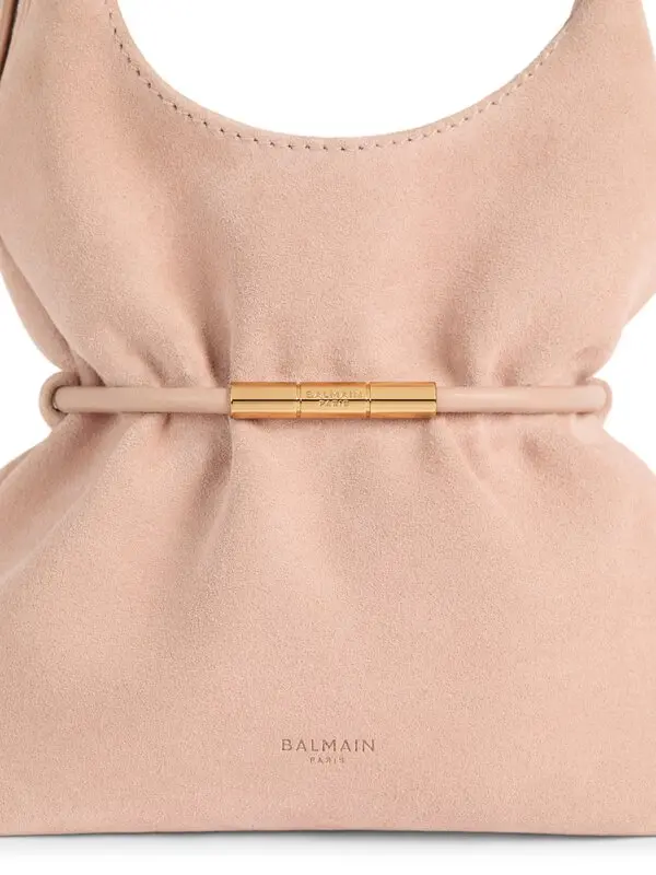 Balmain Suede Sphynx Mini Bag - Pink
