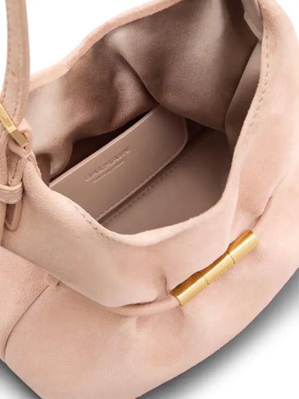 Balmain Suede Sphynx Mini Bag - Pink